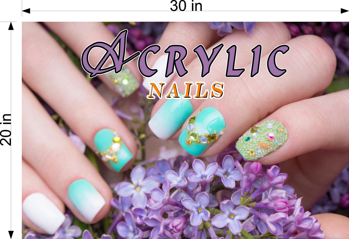 Acrylic 11 Perforated Salon Window Vinyl Horizontal | NAILSIGNS.com ...