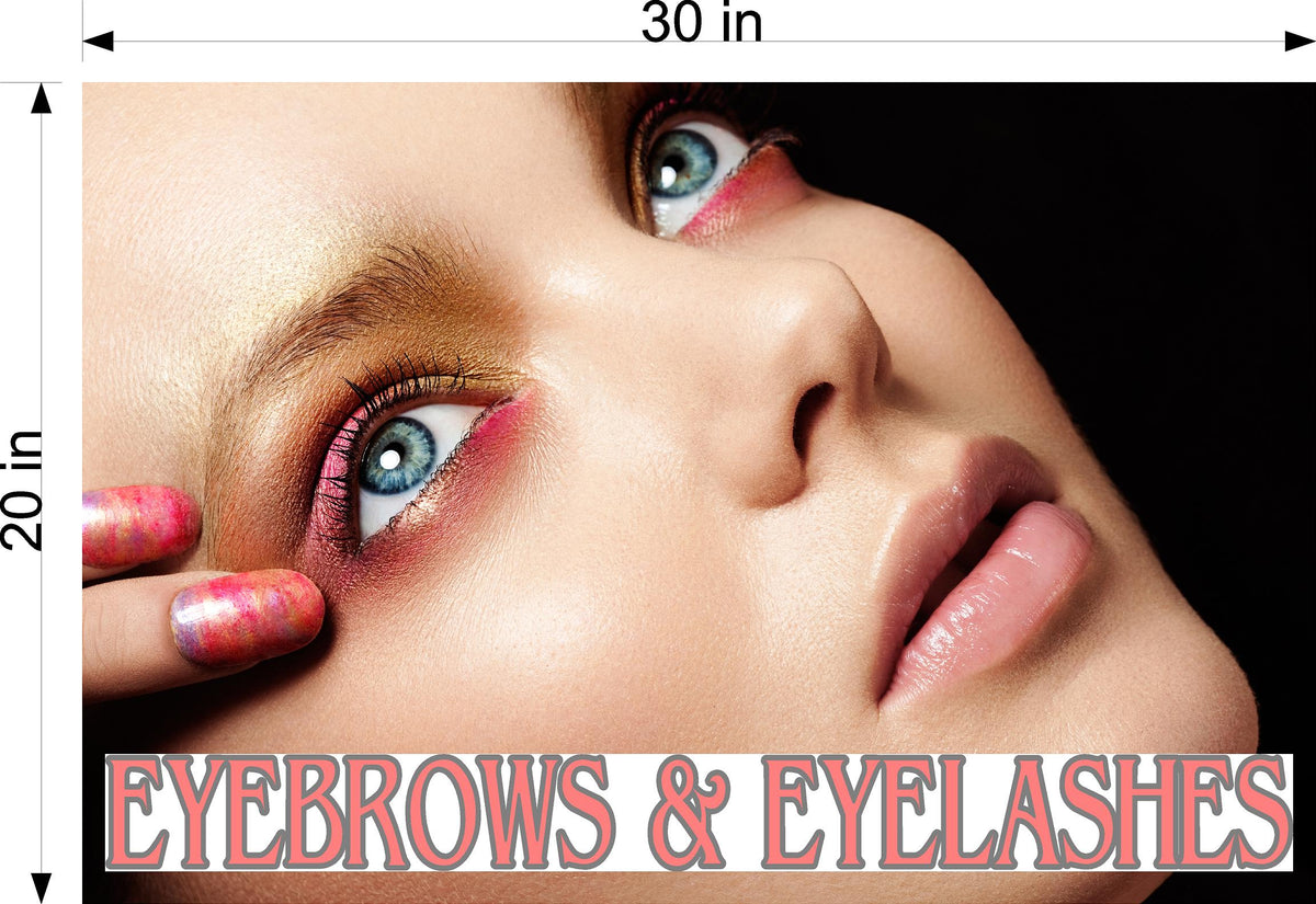 Eyebrows 13 Interior/Exterior Window Decal eyelash Horizontal ...