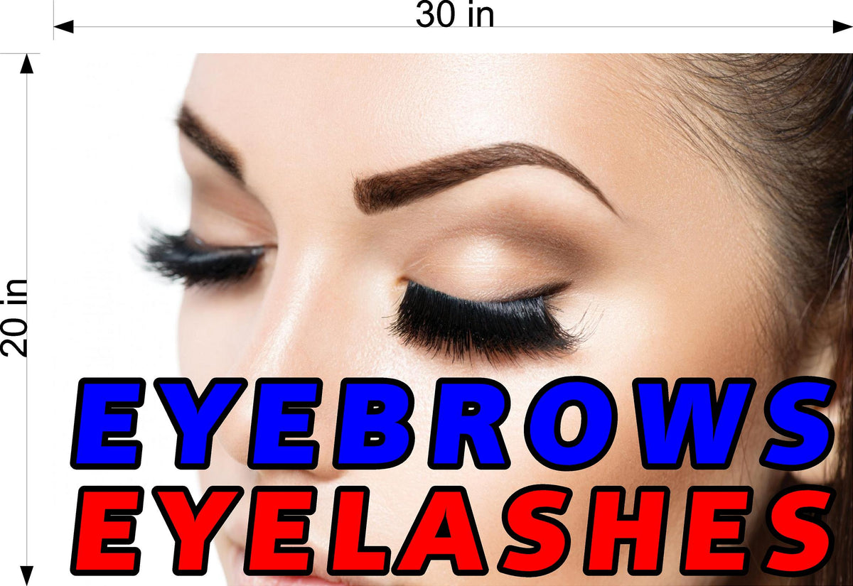 Eyebrows 04 Interior/Exterior Window Decal Eyelash Horizontal ...