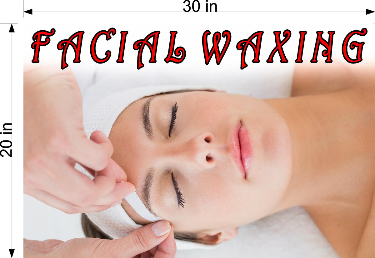 Facial 10 Window Decal Interior/Exterior Extensions Waxing Horizontal ...