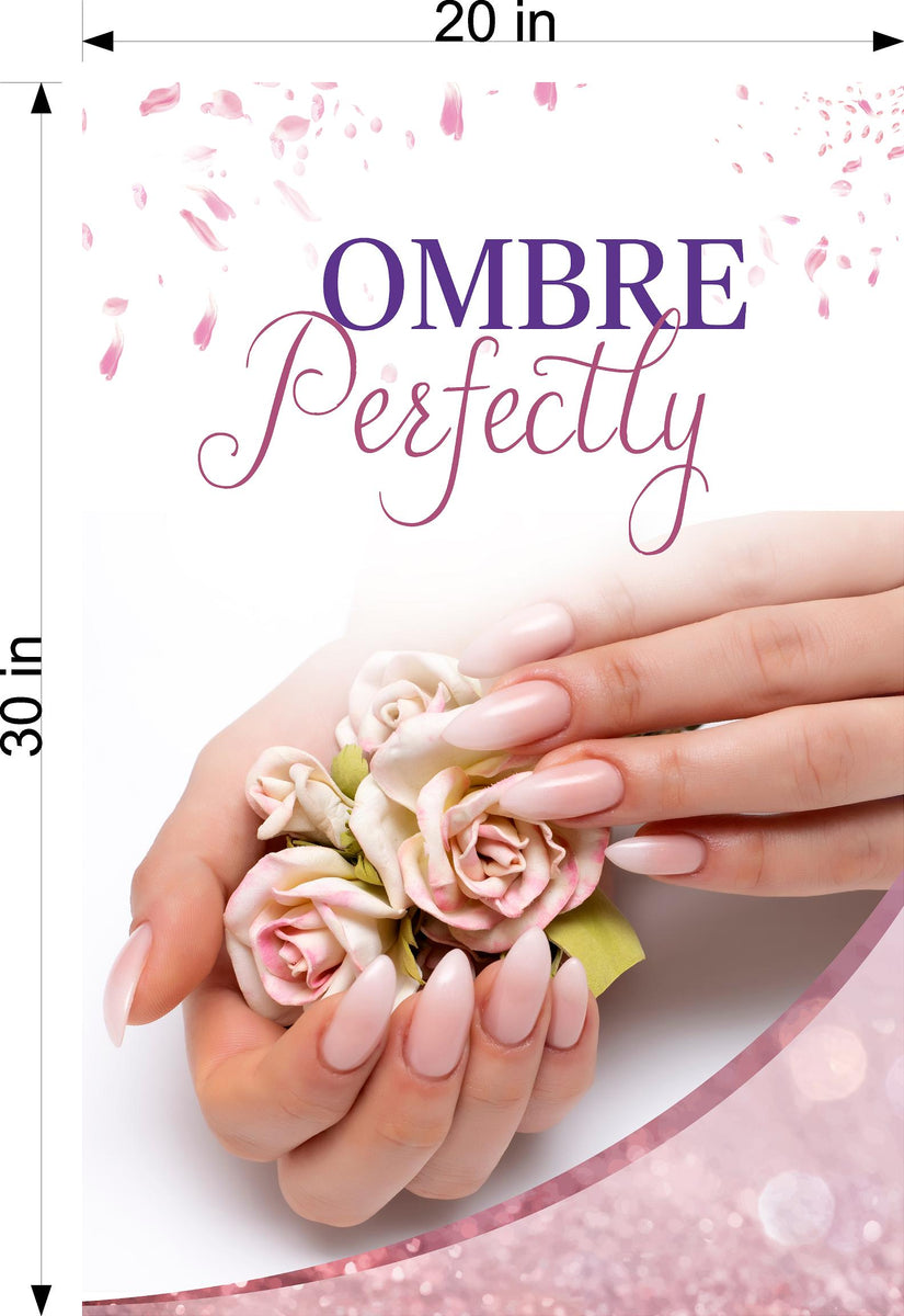 Ombre Nails 07 Window Decal Interior/Exterior Vertical | NAILSIGNS.com ...