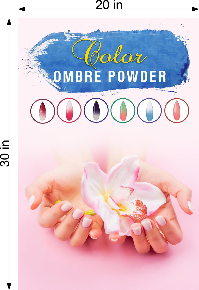 Ombre Nails 01 Window Decal Interior/Exterior Vertical | NAILSIGNS.com ...