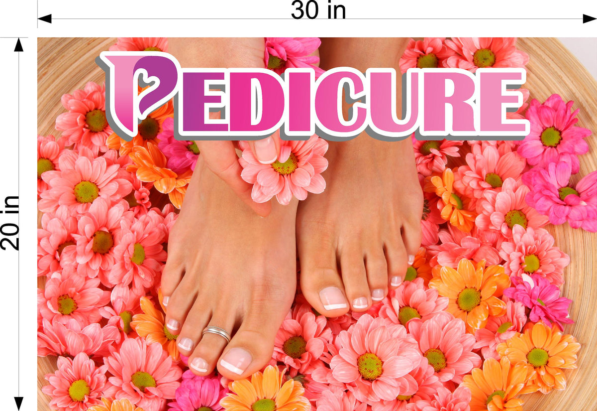 Pedicure 17 Window Decal Interior/Exterior Horizontal | NAILSIGNS.com ...