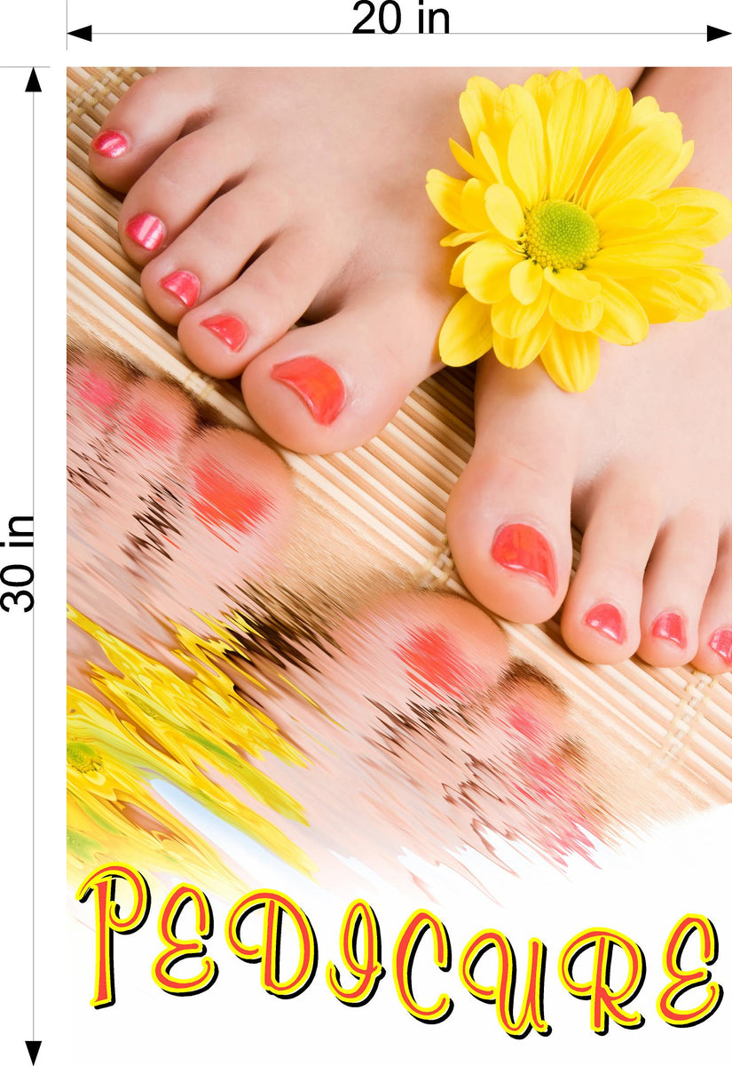 Pedicure 26 Window Decal Interior/Exterior Vertical | NAILSIGNS.com ...