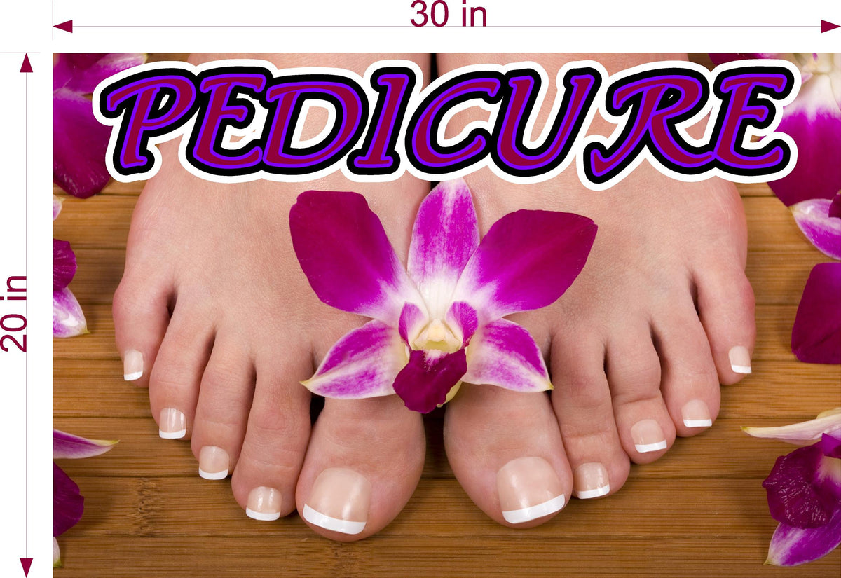 Pedicure 04 Window Decal Interior/Exterior Horizontal | NAILSIGNS.com ...
