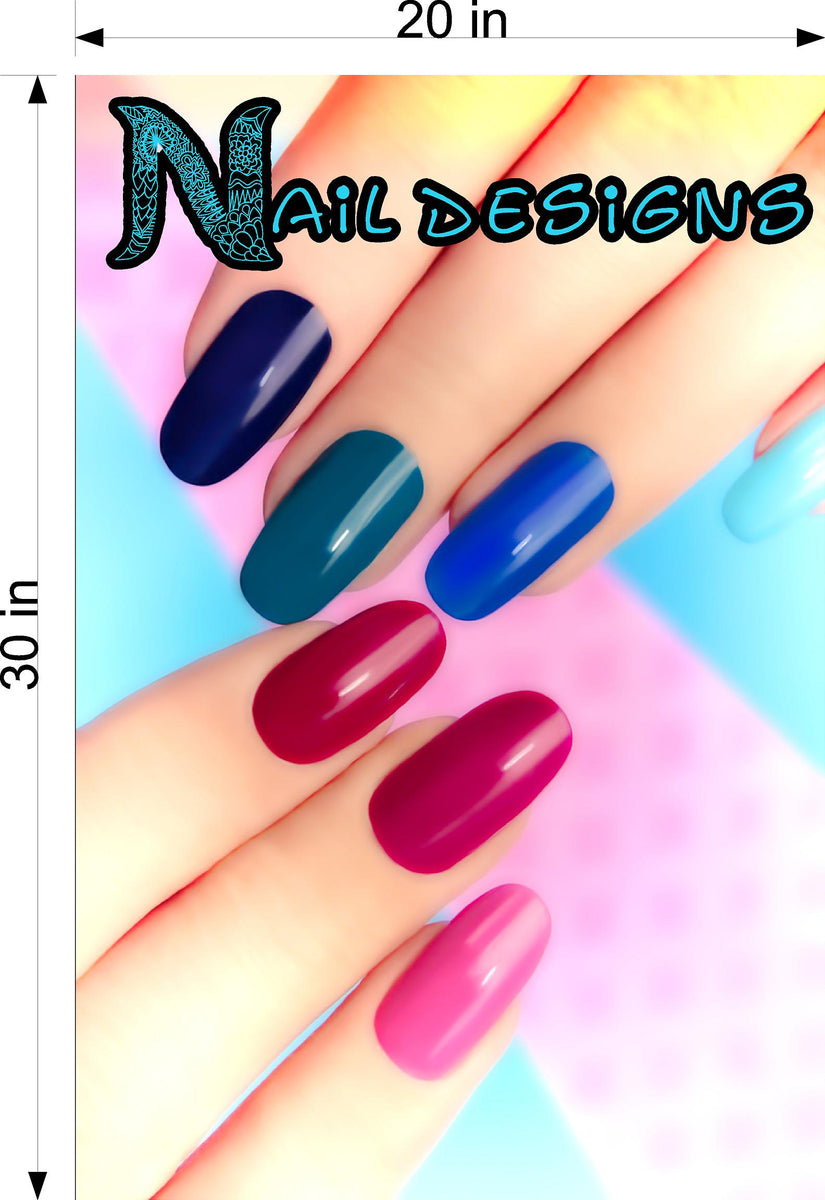 Nail Designs 01 Window Decal Interior/Exterior Vertical | NAILSIGNS.com ...