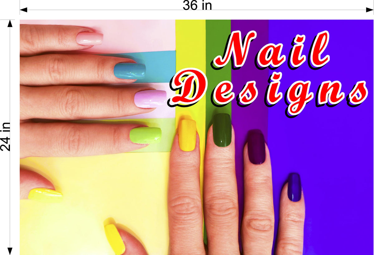 Nail Designs 06 Window Decal Interior/Exterior Horizontal | NAILSIGNS ...