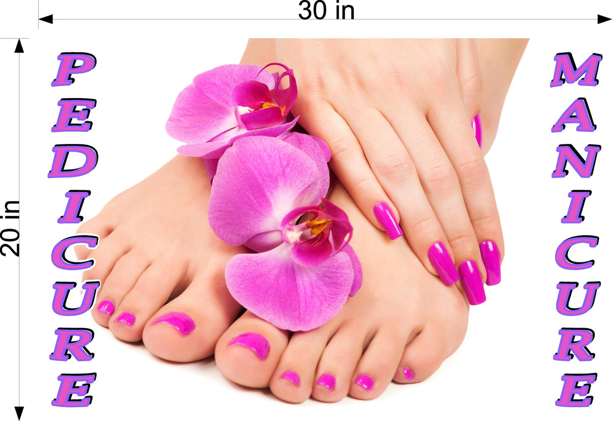 Pedicure & Manicure 19 Window Decal Interior/Exterior Horizontal ...