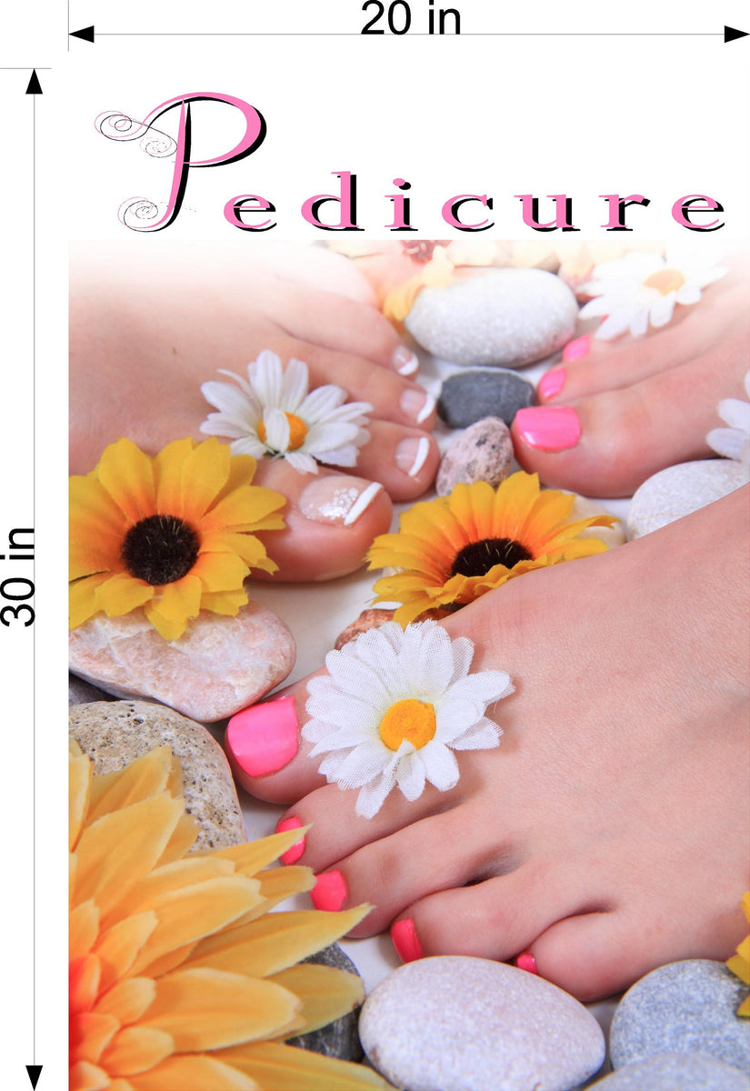 Pedicure 23 Window Decal Interior/Exterior Vertical | NAILSIGNS.com ...
