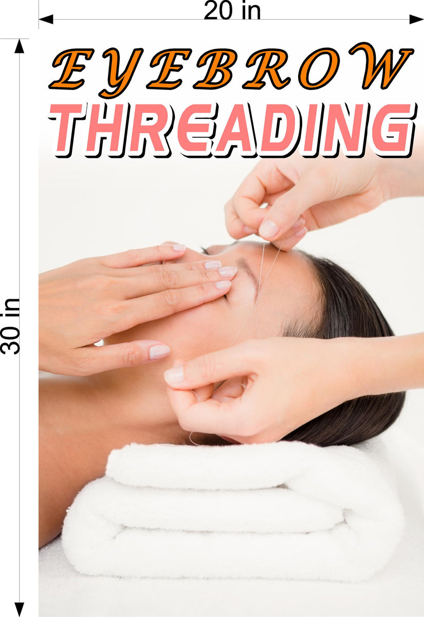 Eyebrows 17 Threading Lash Perforated Window Vinyl | NAILSIGNS.com ...