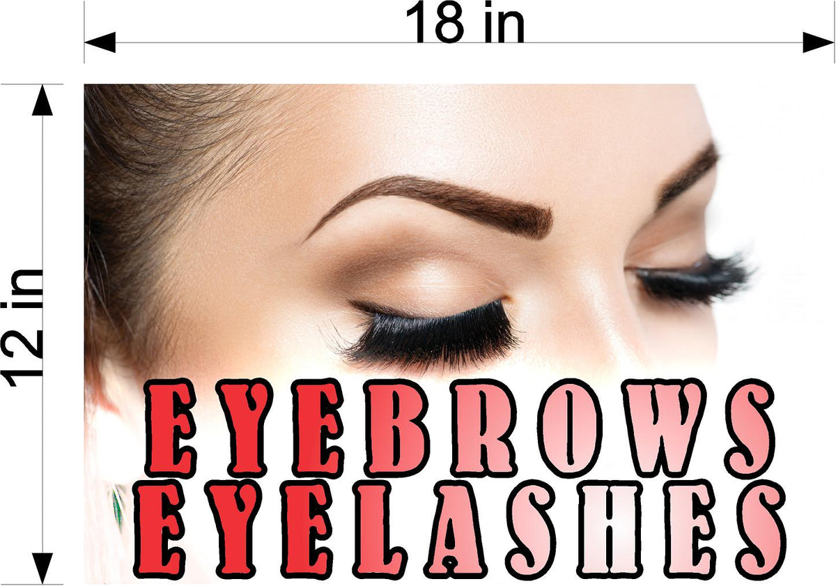 Eyebrows 12 Horizontal Wallpaper Poster Decal | NAILSIGNS.com – Nail Signs