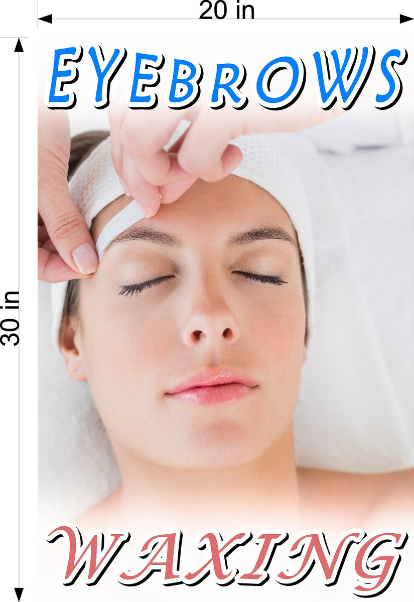 Eyebrows 19 Threading Lash Perforated Window Vinyl | NAILSIGNS.com ...