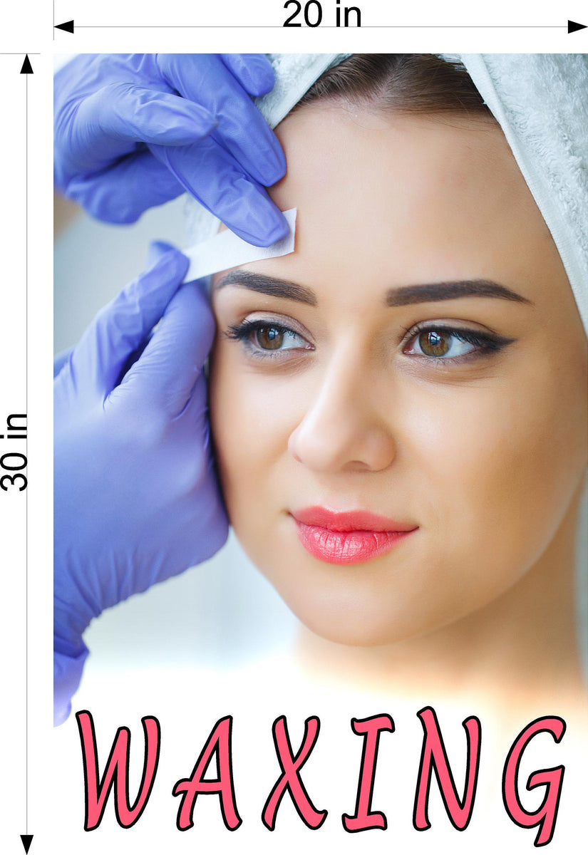 Eyebrows 07 Waxing Vertical Perforated Window Vinyl | NAILSIGNS.com ...