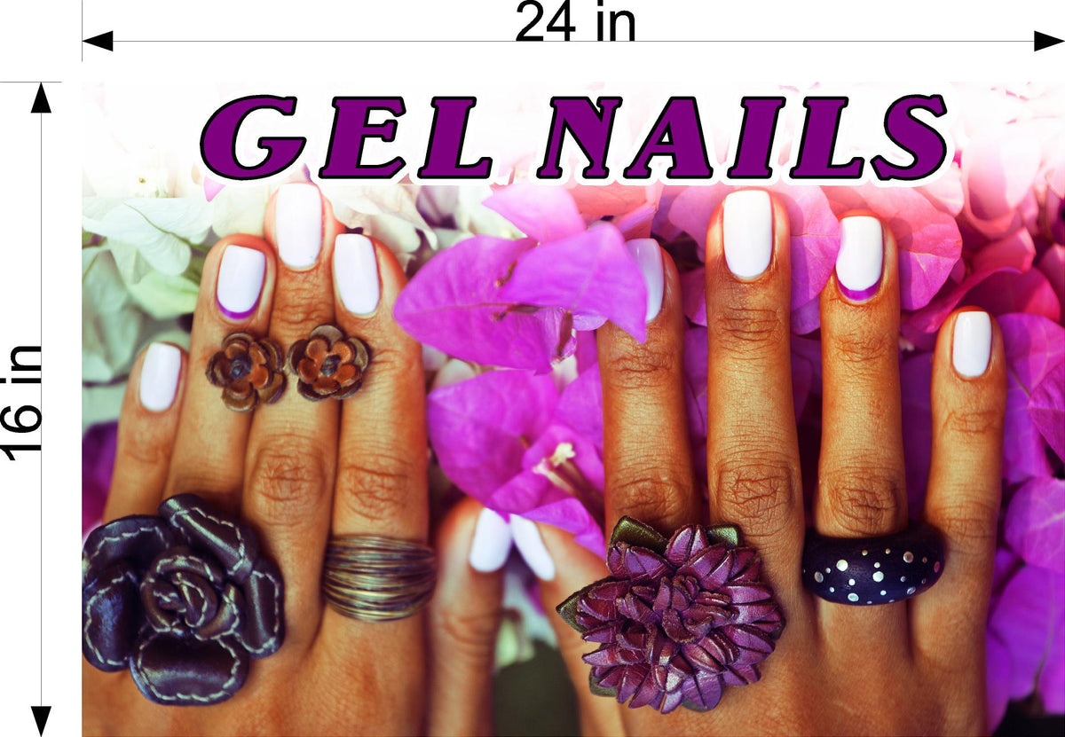 Gel 10 Wallpaper Poster Decal Decor Sign ad Vertical | NAILSIGNS.com ...