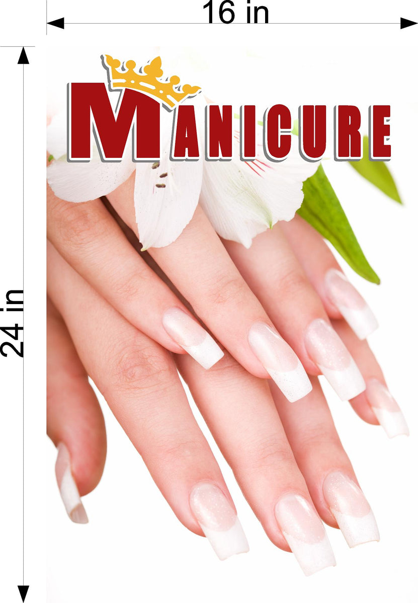 Manicure 19 Vertical Wallpaper Poster Decal | NAILSIGNS.com – Nail Signs