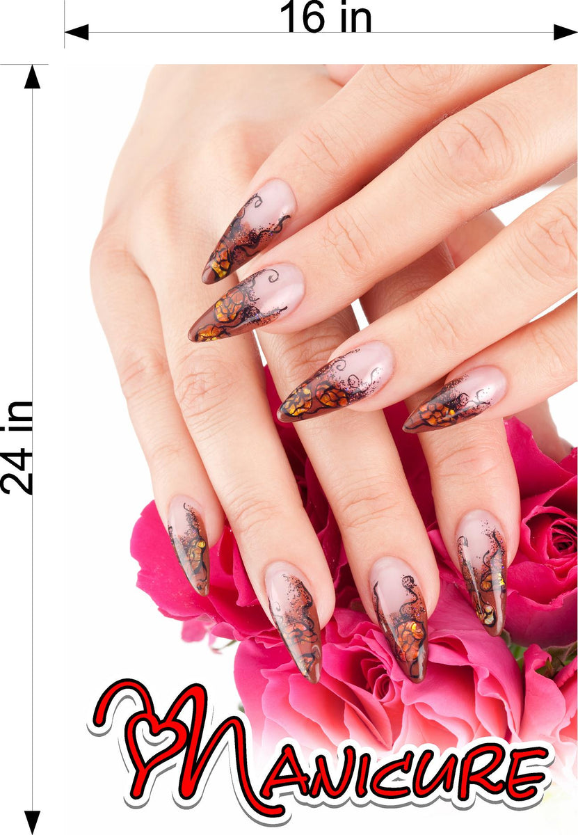 Manicure 20 Vertical Wallpaper Poster Decal | NAILSIGNS.com – Nail Signs