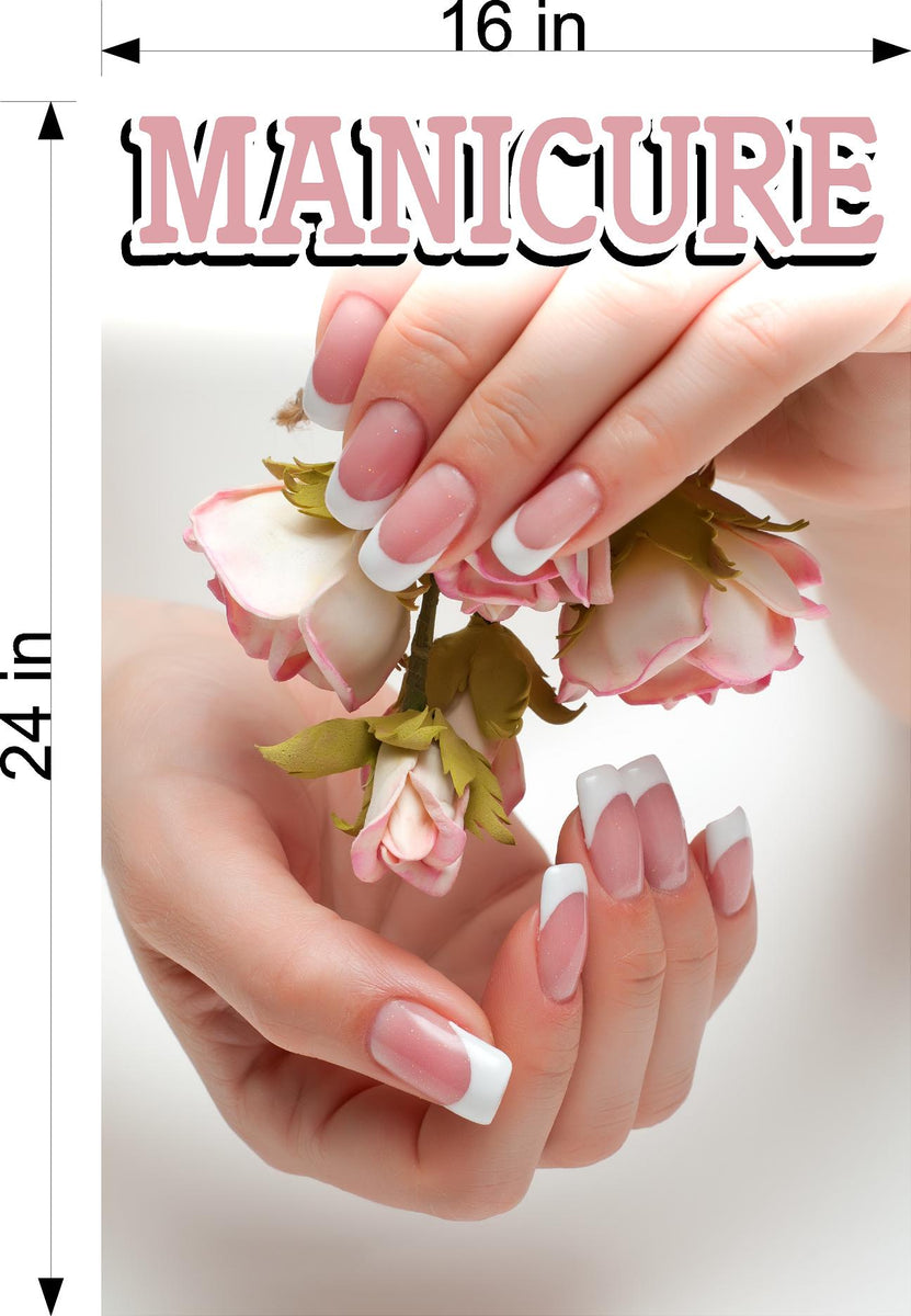 Manicure 09 Vertical Wallpaper Poster Decal | NAILSIGNS.com – Nail Signs