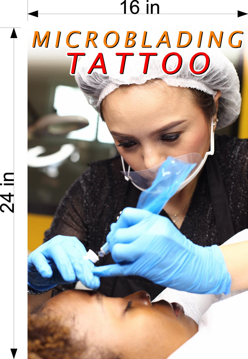 Microblading 2 Vertical Wallpaper Poster Decal | NAILSIGNS.com – Nail Signs