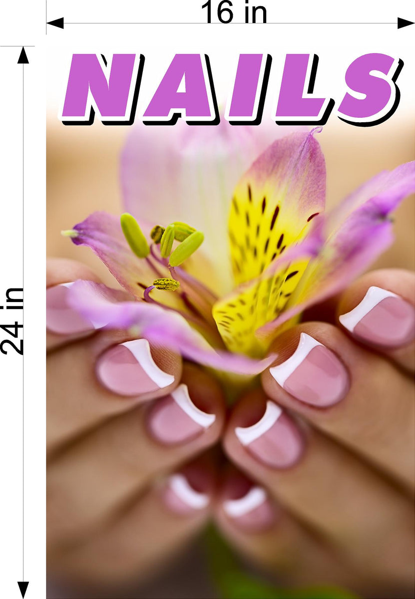 Nails 09 Vertical Wallpaper Poster Decal | NAILSIGNS.com – Nail Signs
