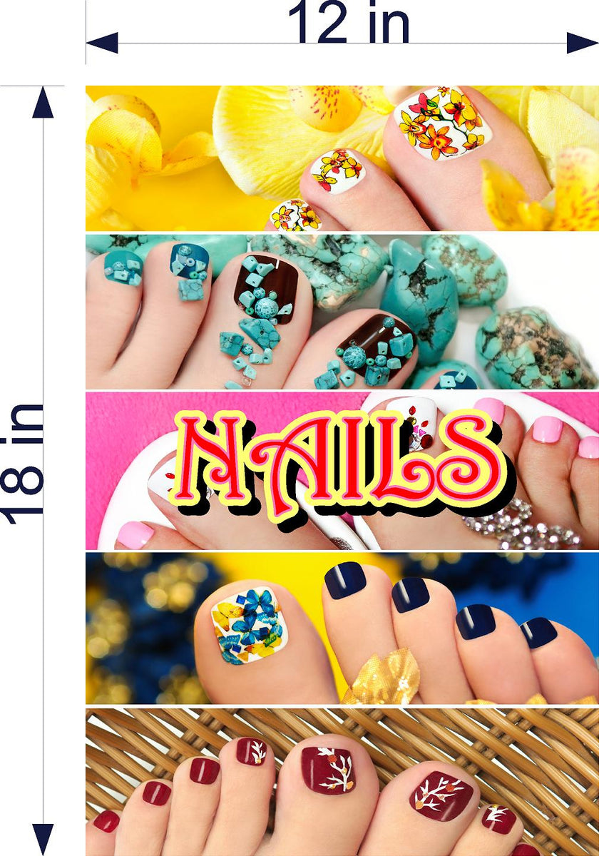Nails 04 Vertical Wallpaper Poster Decal | NAILSIGNS.com – Nail Signs