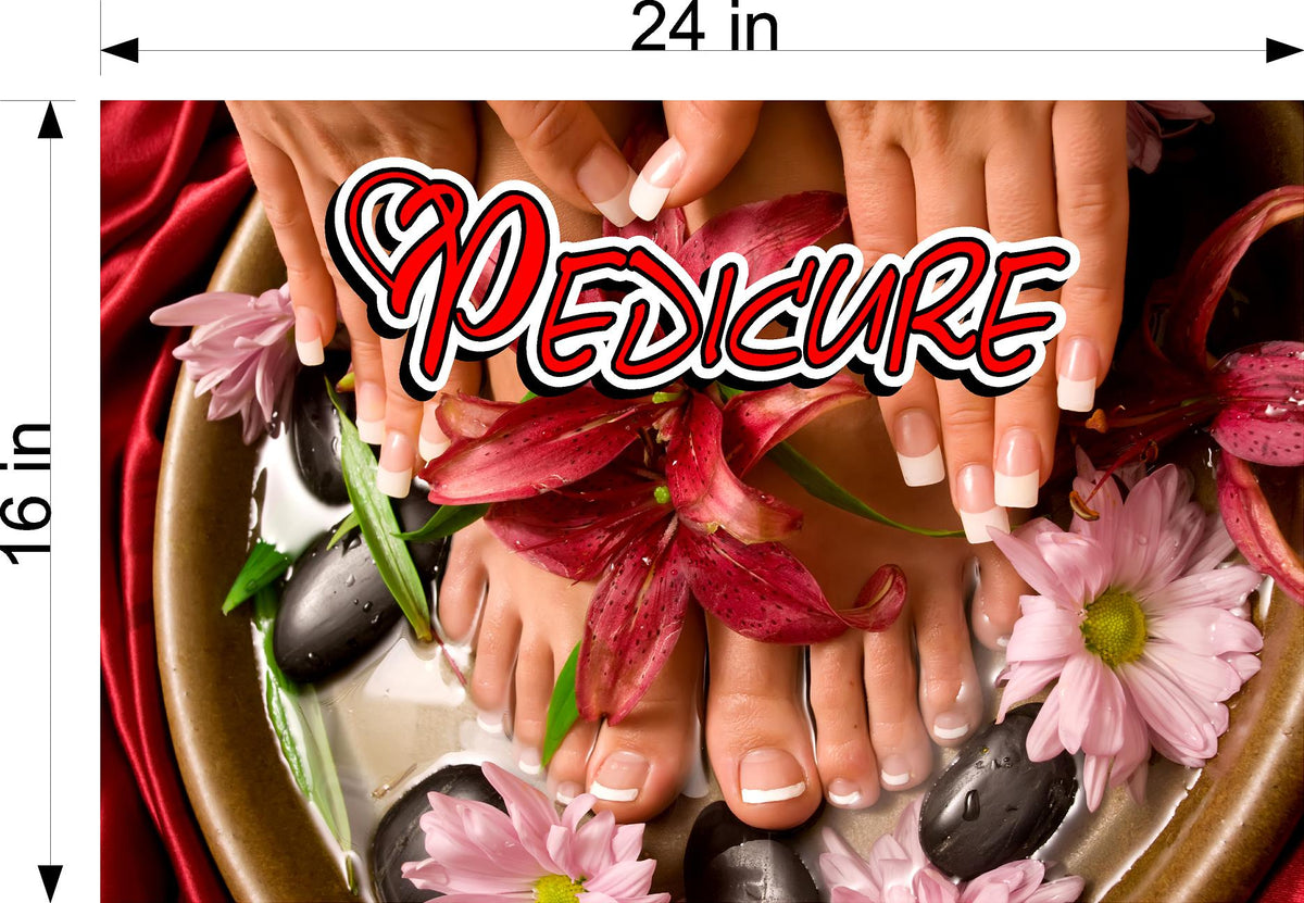 Pedicure 05 Horizontal Wallpaper Poster Decal | NAILSIGNS.com – Nail Signs