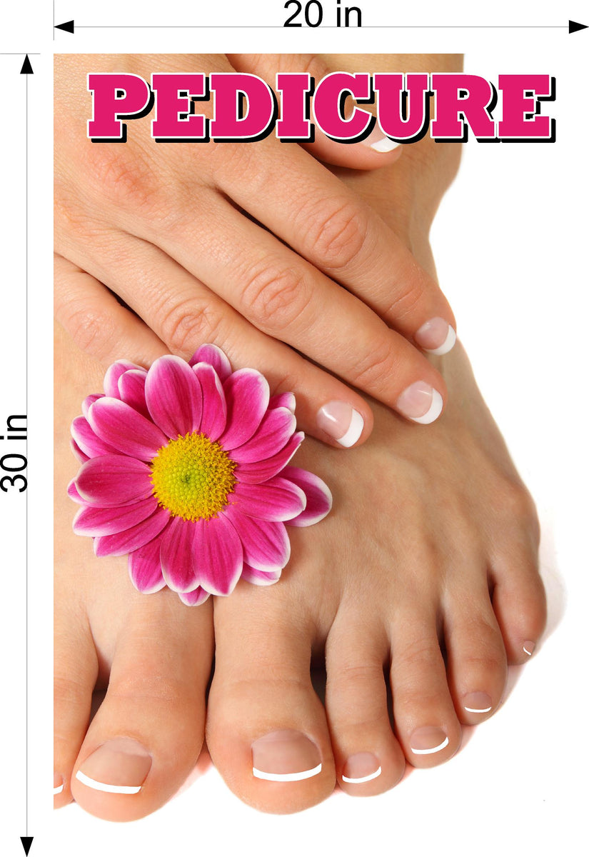 Pedicure 21 Vertical Perforated Windows | NAILSIGN.com – Nail Signs