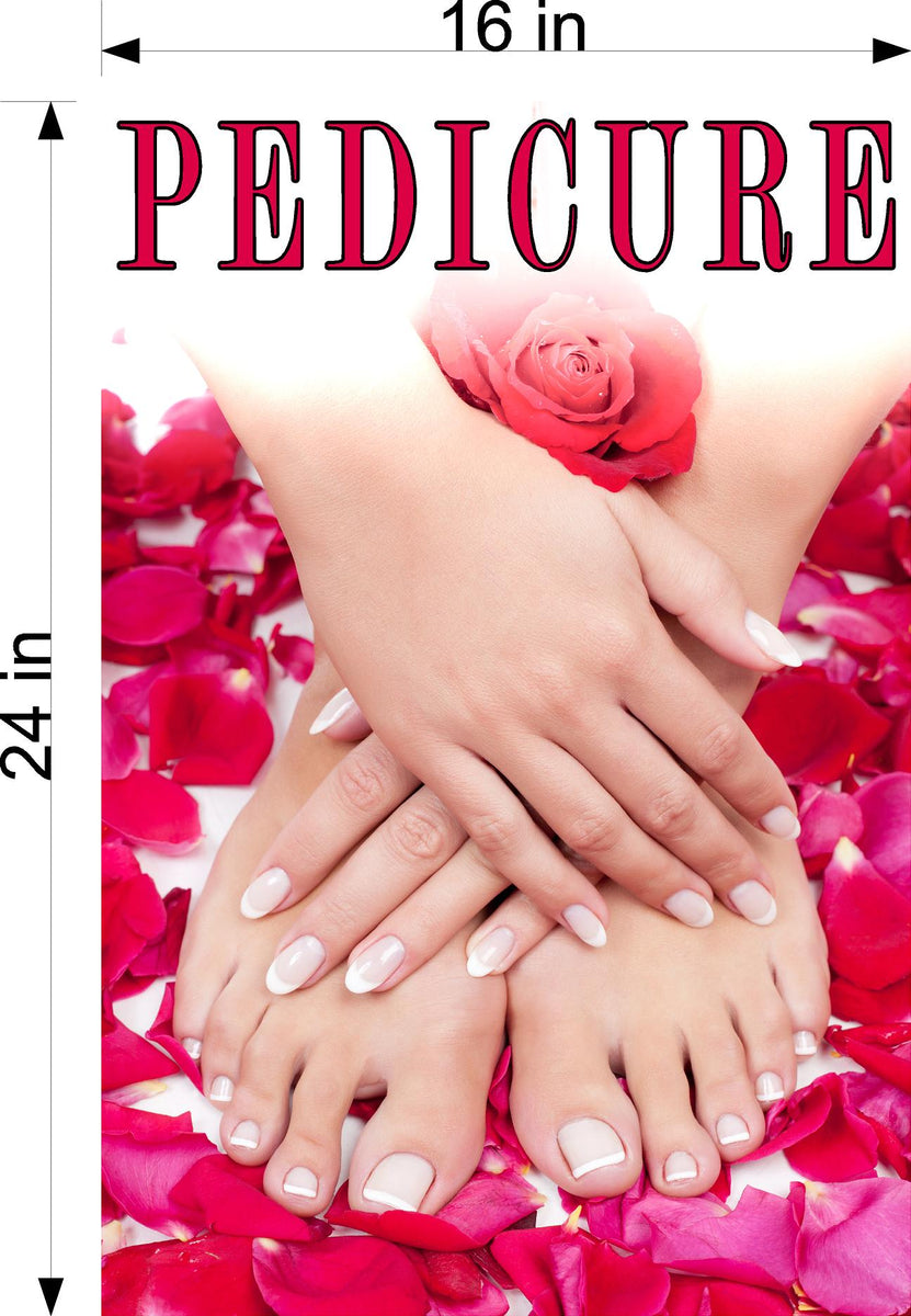 Pedicure 07 Vertical Wallpaper Poster Decal | NAILSIGNS.com – Nail Signs