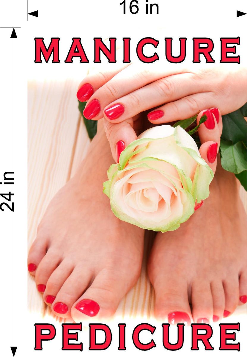 Pedicure & Manicure 08 Vertical Wallpaper Poster Decal | NAILSIGNS.com ...
