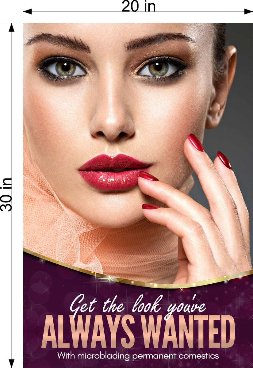 Permanent 16 Vertical Photo-Realistic Paper Poster Microblading ...