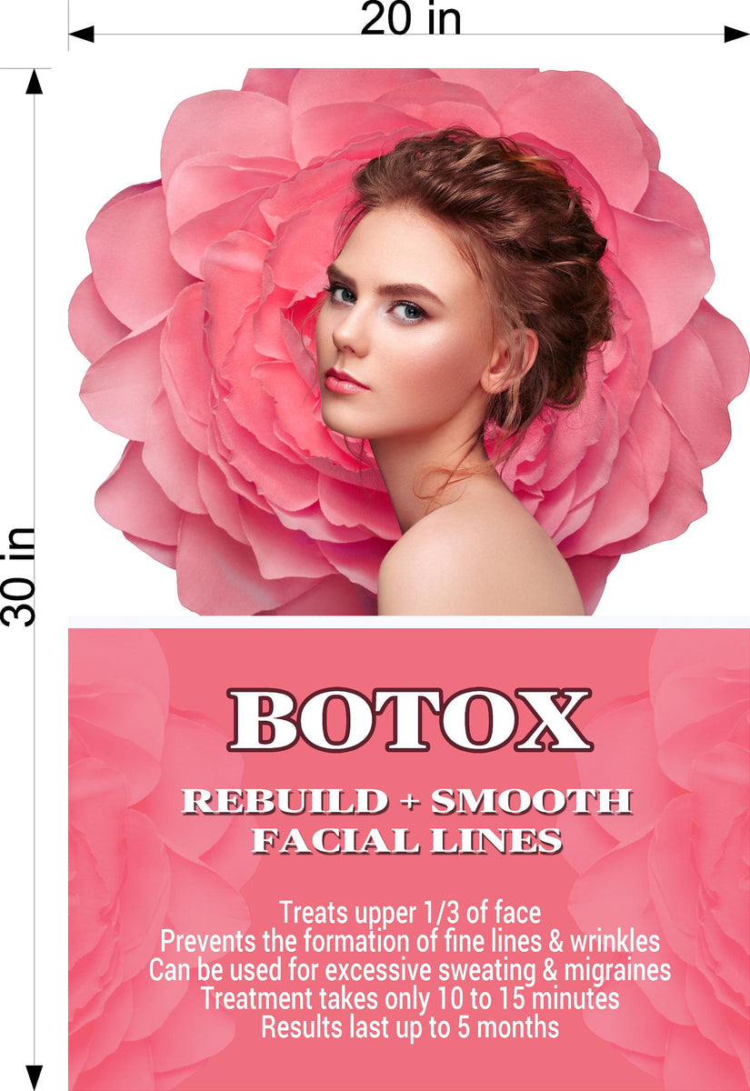 Botox 05 Perforated Salon Window Vinyl Vertical | NAILSIGNS.com – Nail ...