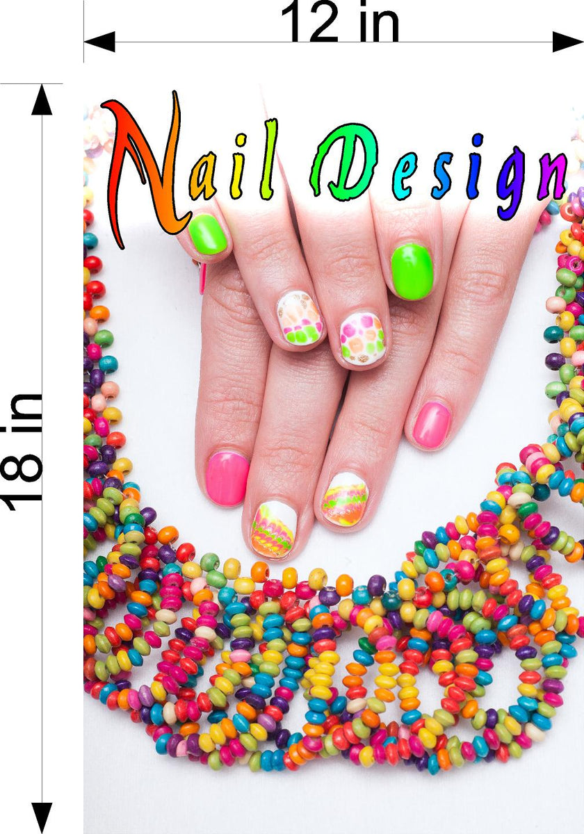 Nail Designs 02 Vertical Wallpaper Poster Decal | NAILSIGNS.com – Nail ...