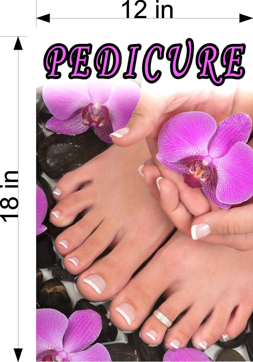 Pedicure 08 Vertical Wallpaper Poster Decal | NAILSIGNS.com – Nail Signs